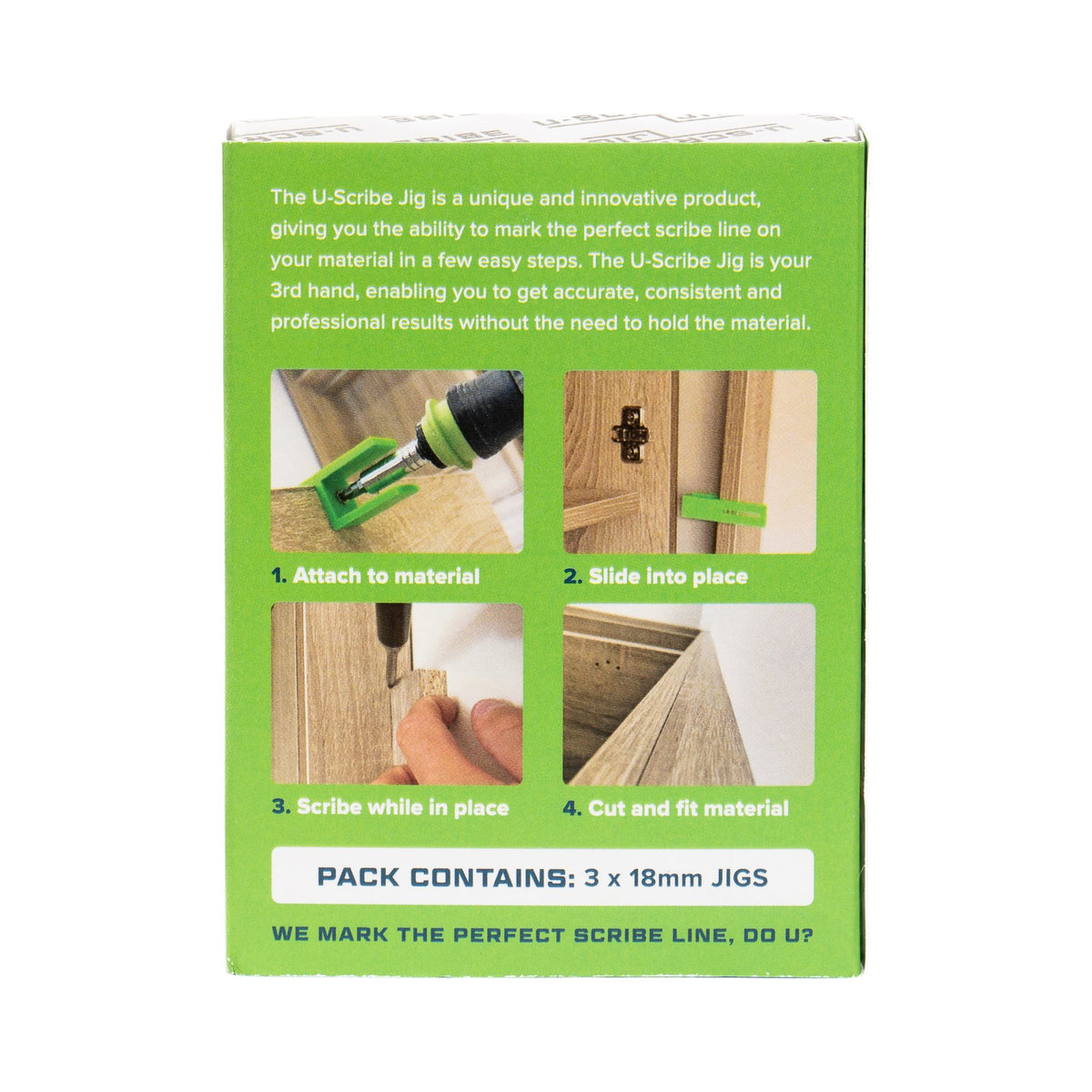 18mm Scribe Jig for Kitchen Fitters, Carpenters, DIY | U-Scribe Jig Tool